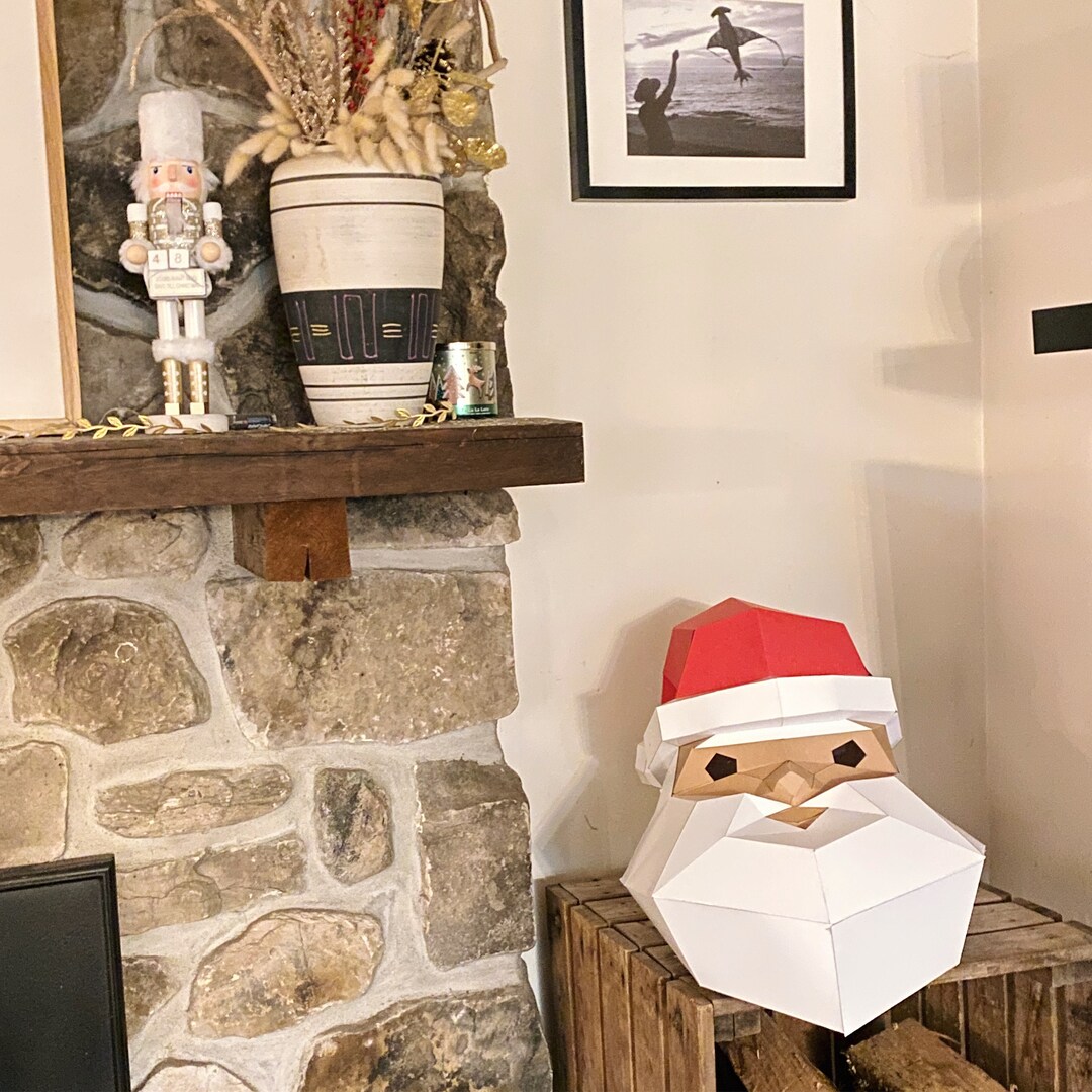 Santa 3D Papercraft. DIY Santa Get SVG and PDF Digital File - Etsy