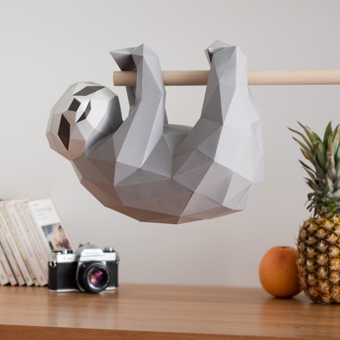 Hanging Sloth 3D Papercraft. You Get SVG and PDF Digital Downloadable ...