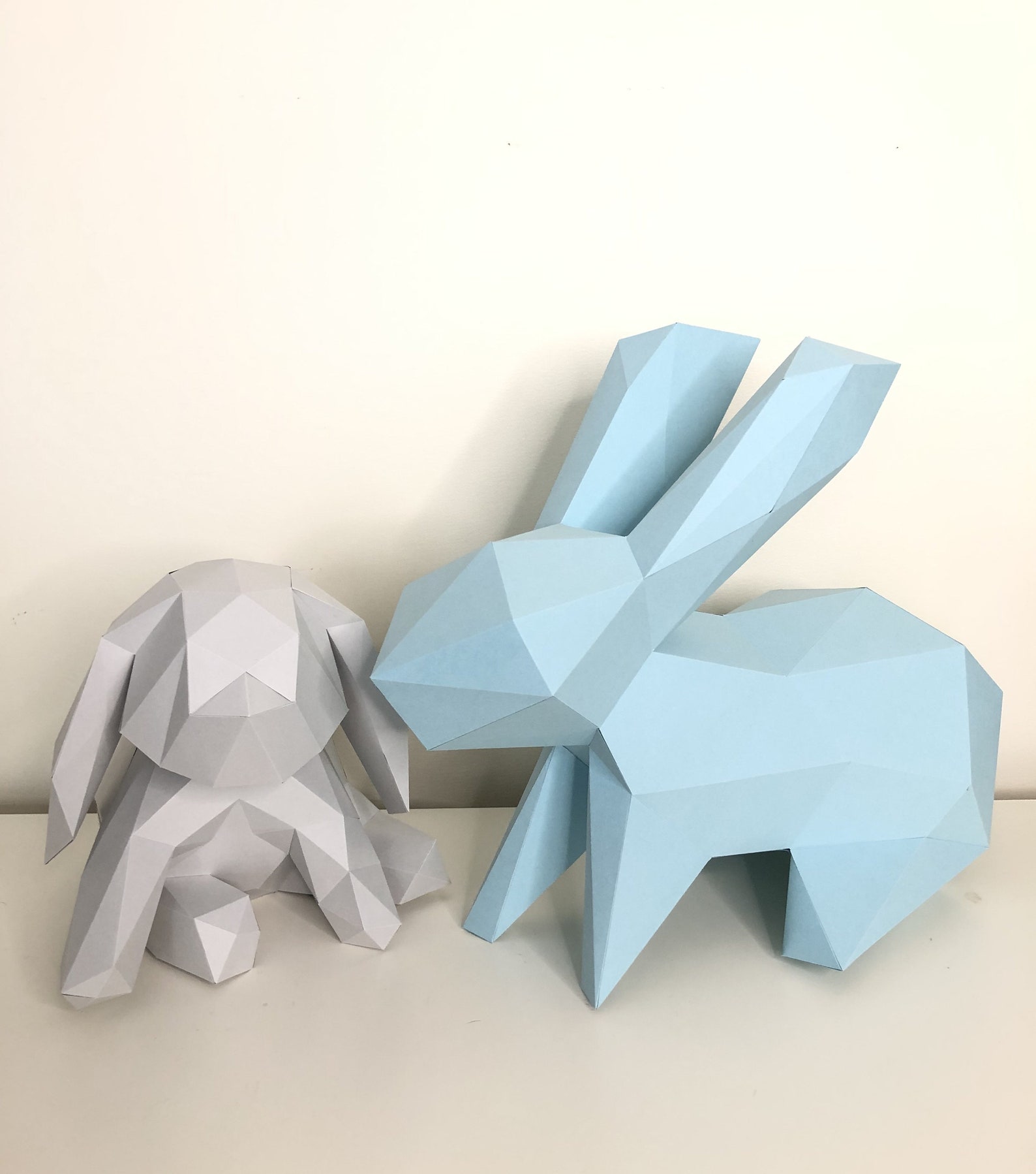 Bunny Together Family 3d Papercraft Parent Baby. You Get a - Etsy