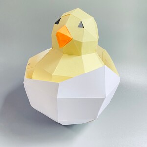 Chick 3d Papercraft. You Get a PDF Digital File Templates and ...