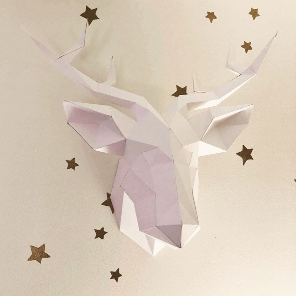 Mystic Deer 3D Papercraft. You Get SVG, PDF Digital File Templates and ...