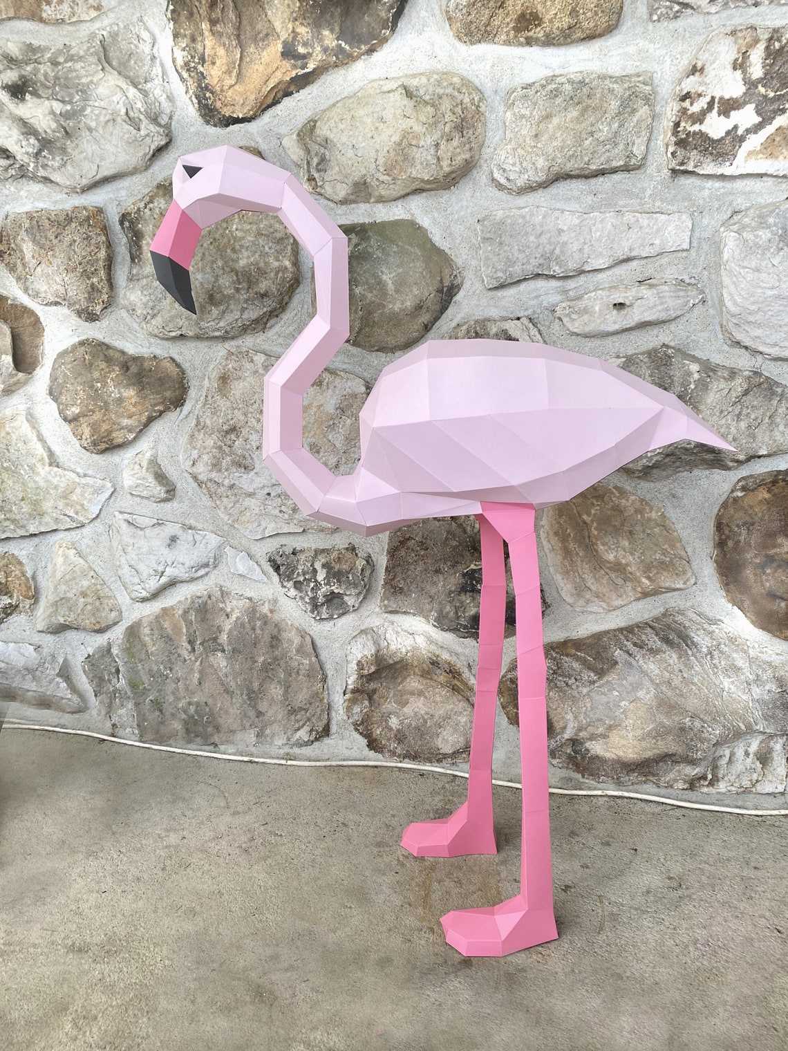 Flamingo Real Life Size 3d Papercraft Model. You Get SVG PDF - Etsy
