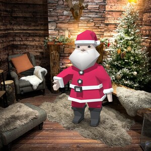 Santa Full BIG 3D Papercraft. DIY Santa Get PDF Digital File Pattern ...