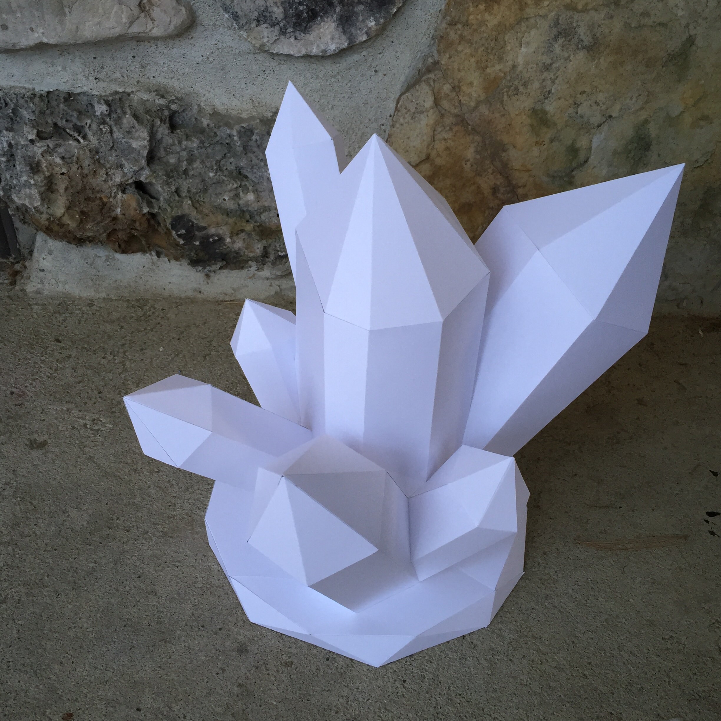 Crystal papercraft. With this purchase you get SVG and PDF - Etsy Nederland