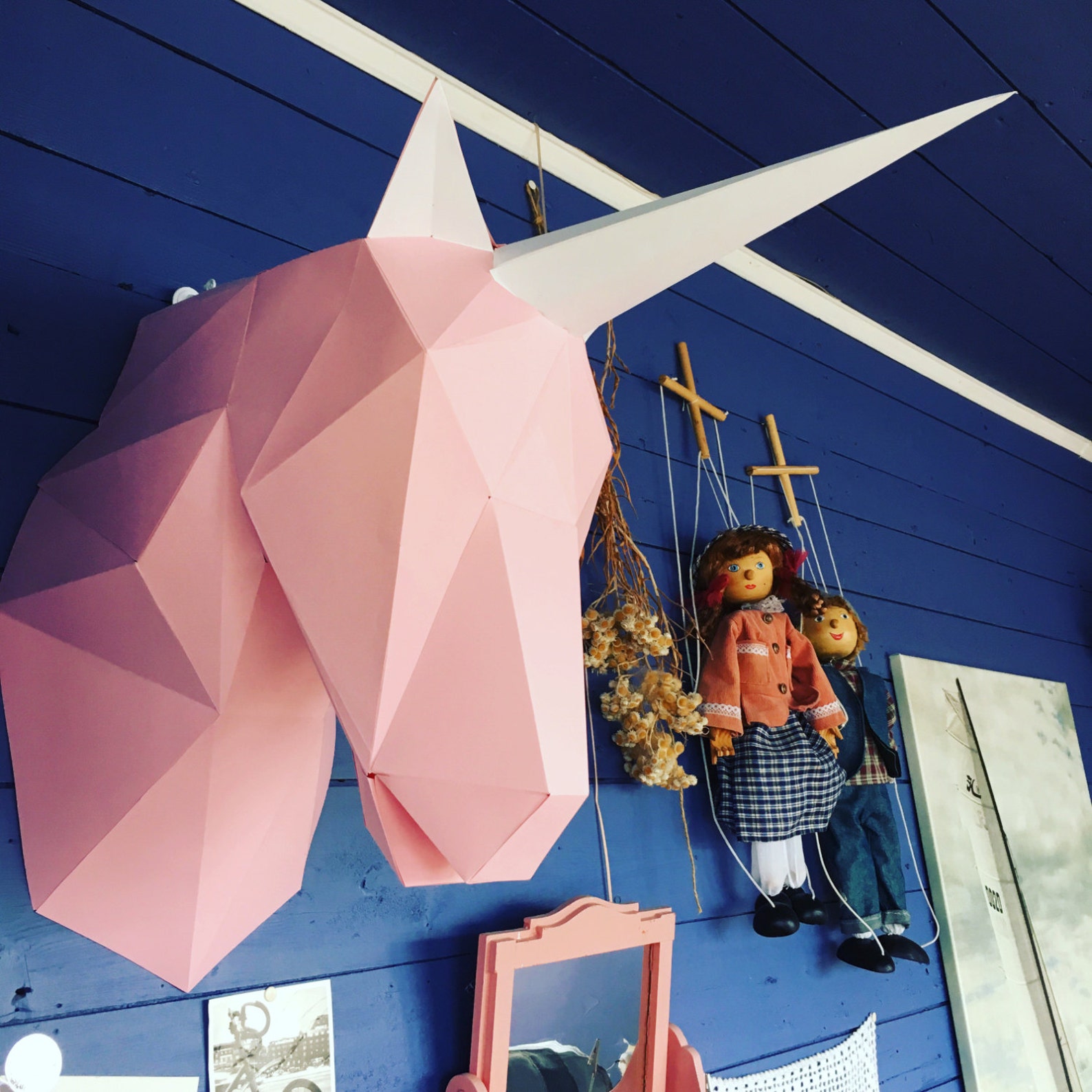 Unicorn Papercraft. You Get a PDF Digital File With Pattern - Etsy