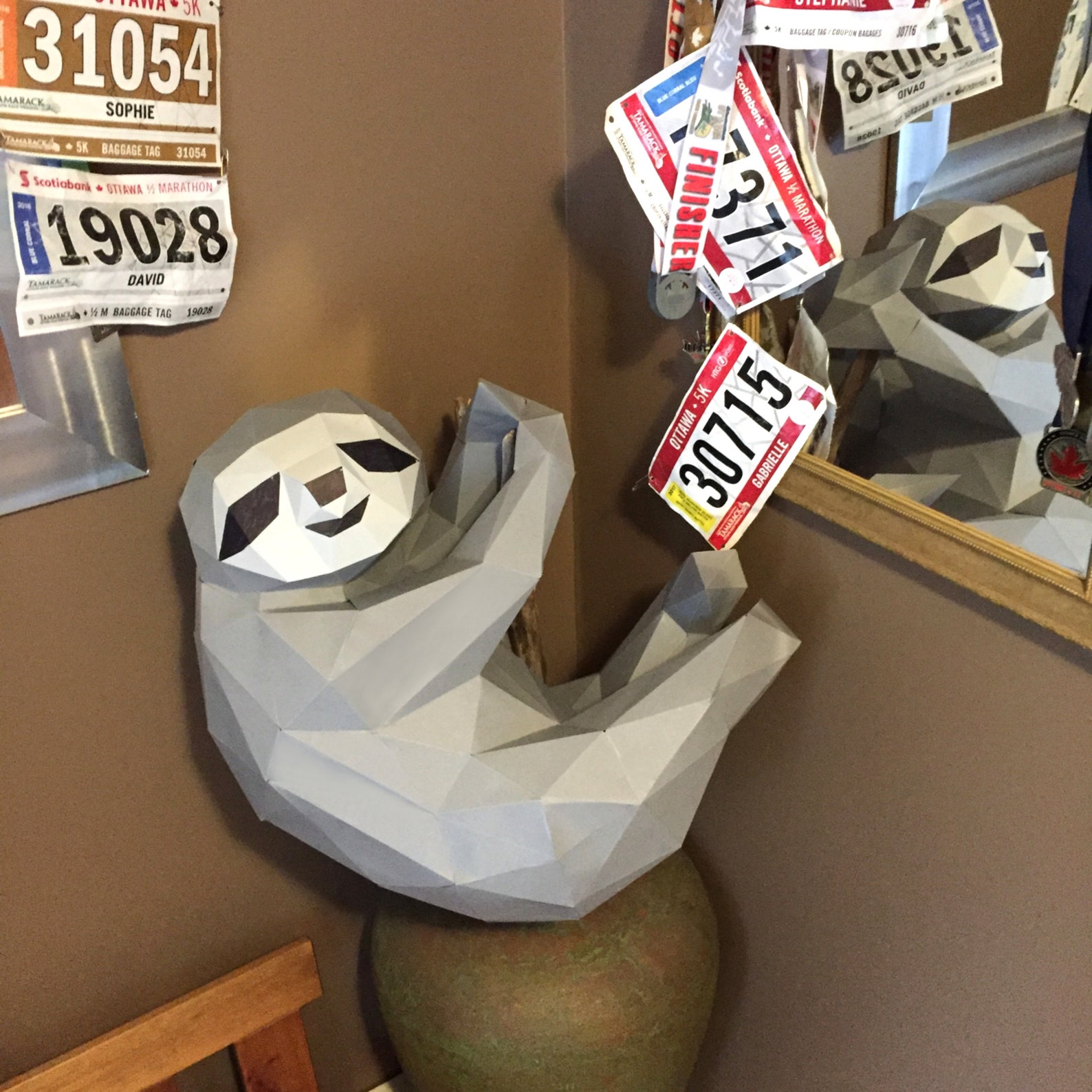 Hanging Sloth 3d Papercraft. You Get SVG and PDF Digital | Etsy