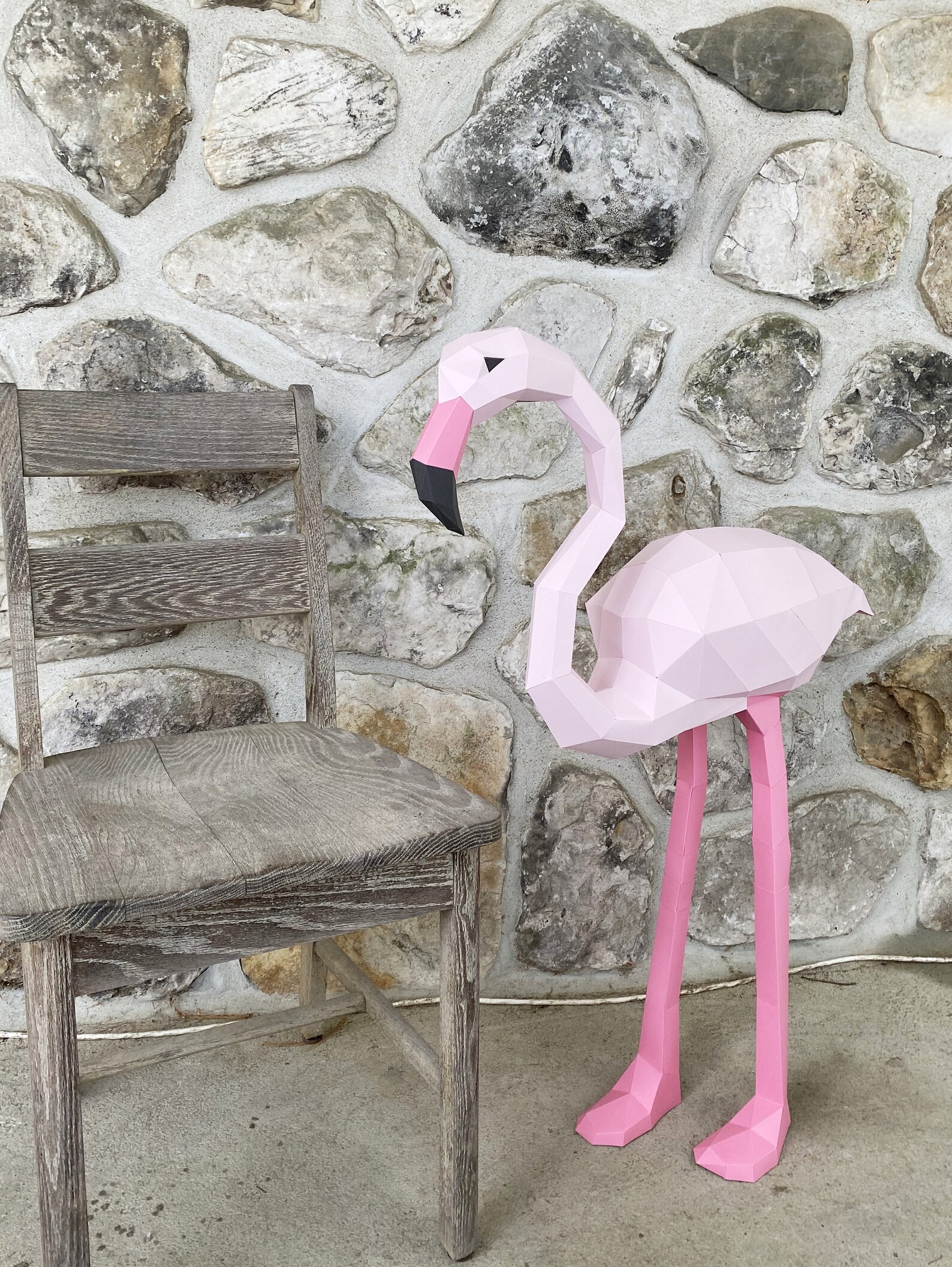 Flamingo Real Life Size 3d Papercraft Model. You Get SVG PDF - Etsy