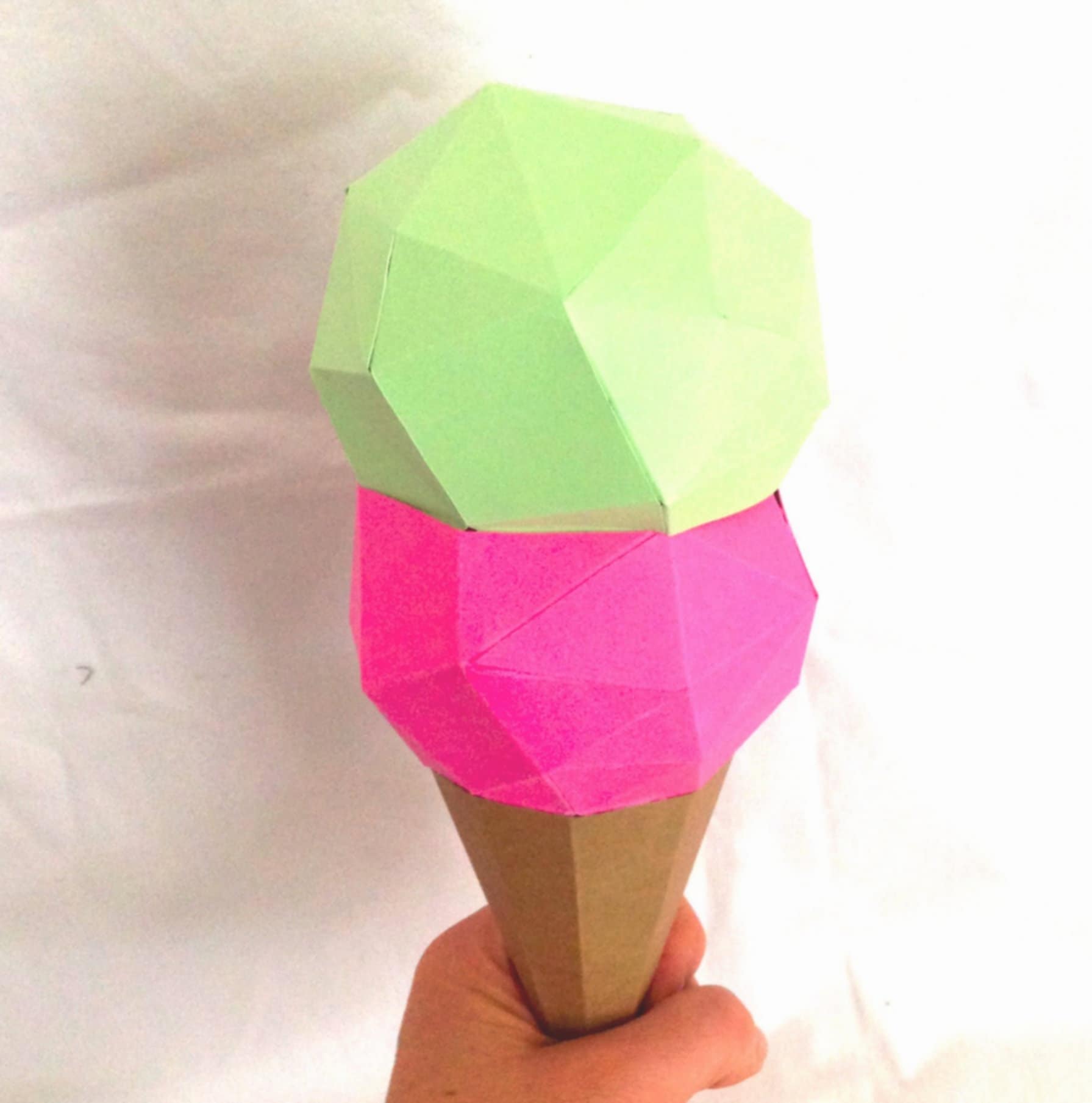 Ice Cream Cone Papercraft. You Get SVG and PDF Digital File - Etsy ...