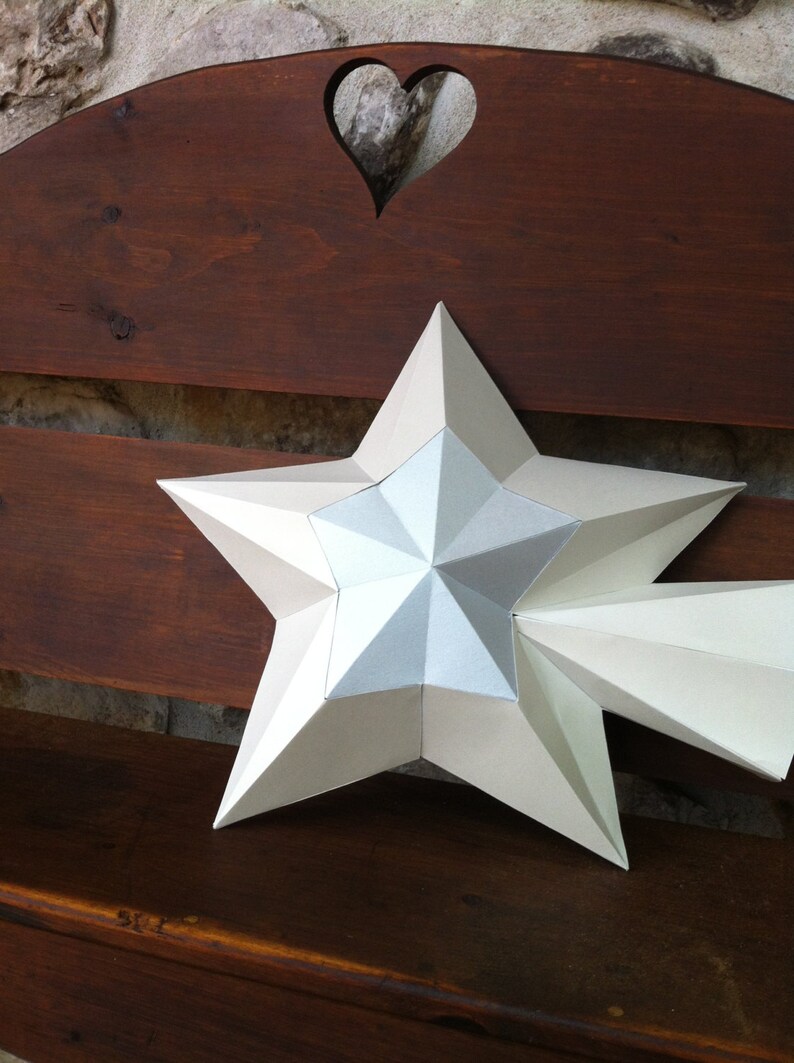 Shooting Star 3d Papercraft. You Get a PDF Digital File With Templates ...