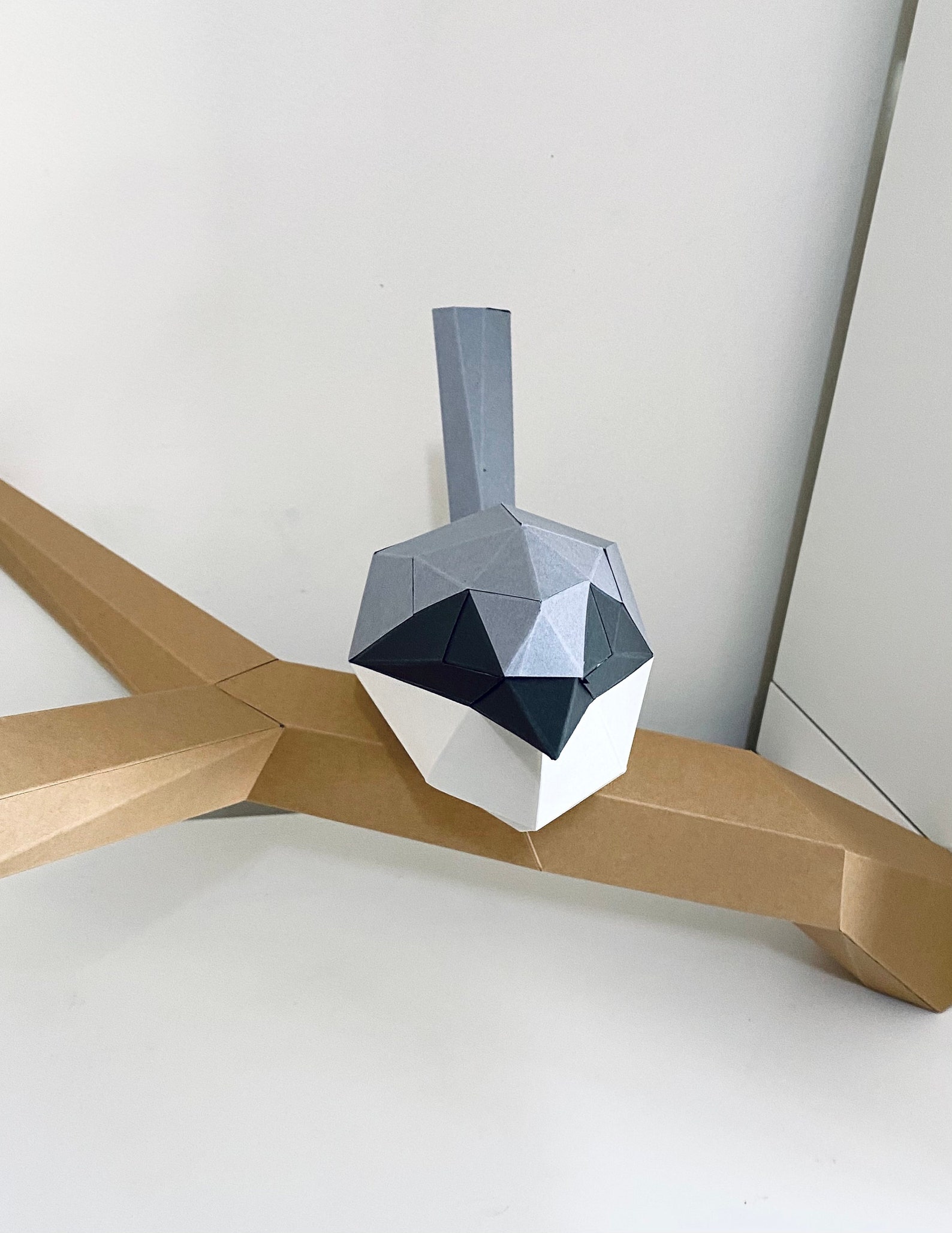 Chickadee on Branch 3d Papercraft. You Get SVG and PDF Digital File ...