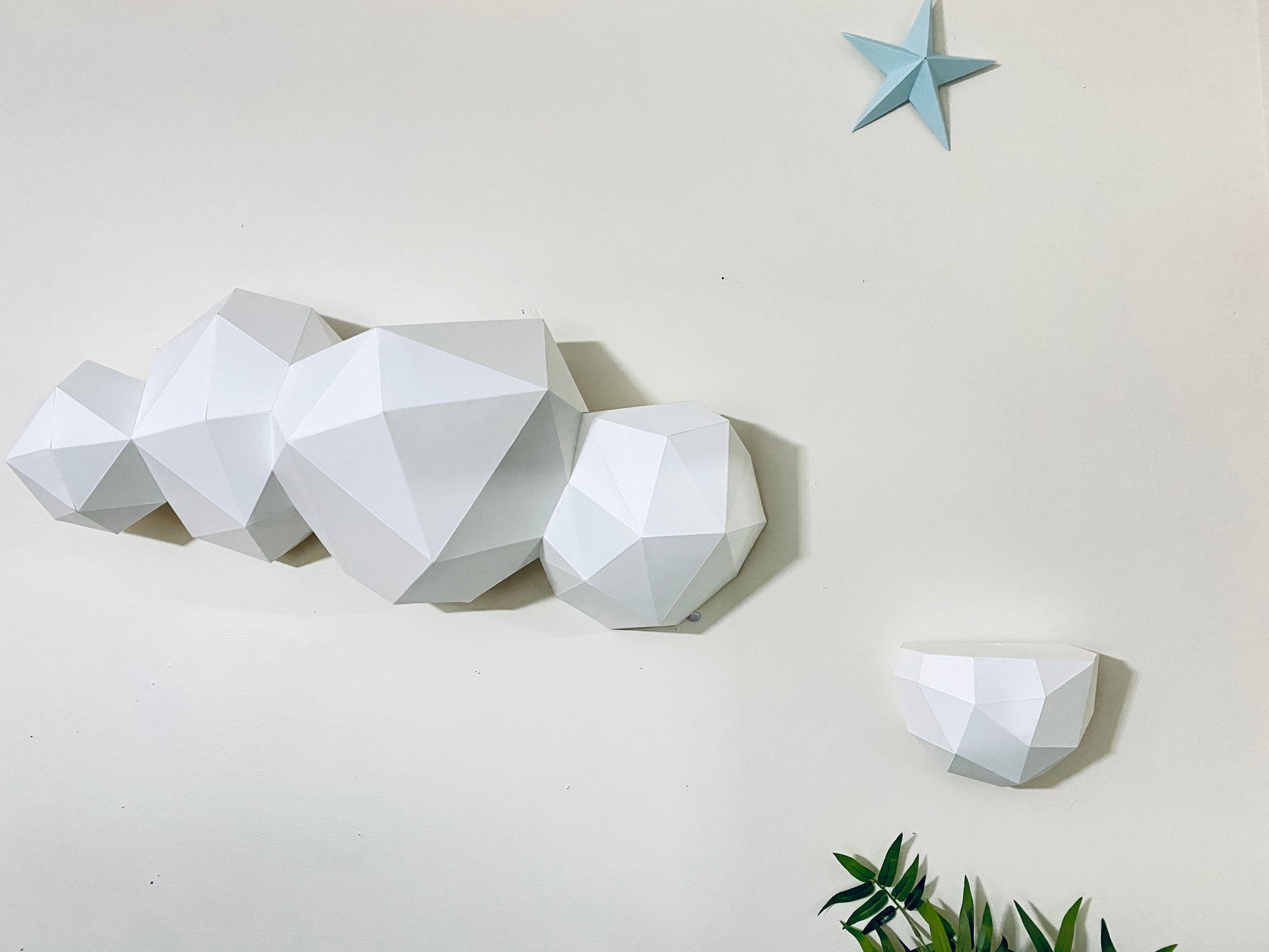 Cloud Shelves 3d Papercraft Model. You Get SVG, PDF Digital File ...