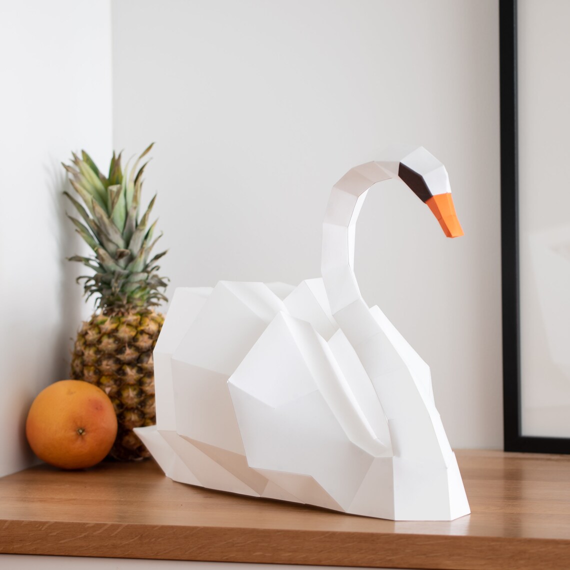 Swan 3d Papercraft. You Get a PDF Digital File With Templates - Etsy