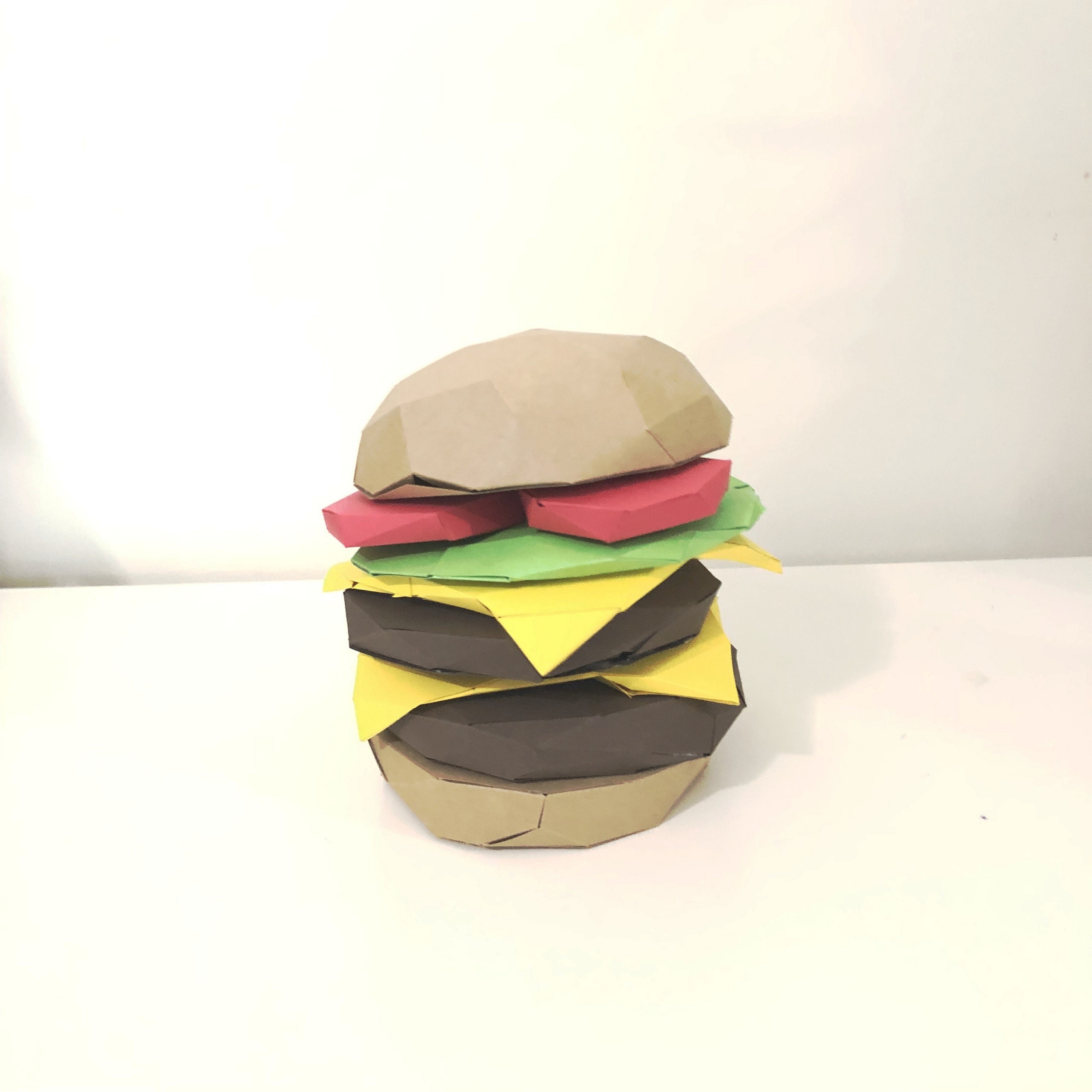 Burger 3D Papercraft. You Get a PDF Digital File Templates and - Etsy UK