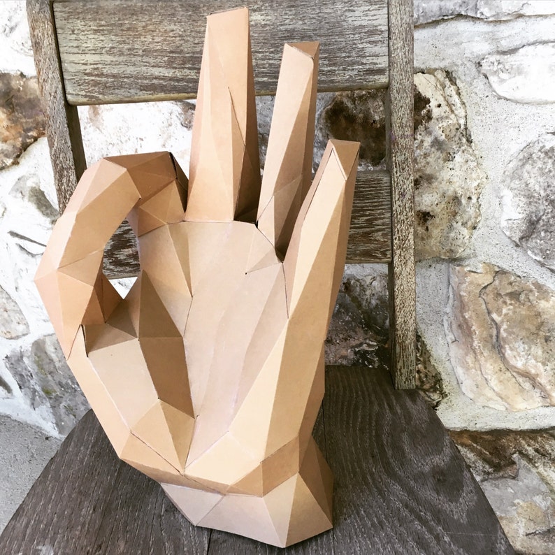 Hand Bundle Papercraft. You Get 4 PDF Digital Templates and ...