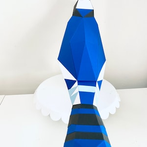 Blue Jay Bird 3D Papercraft. You Get SVG and PDF Digital File Templates ...