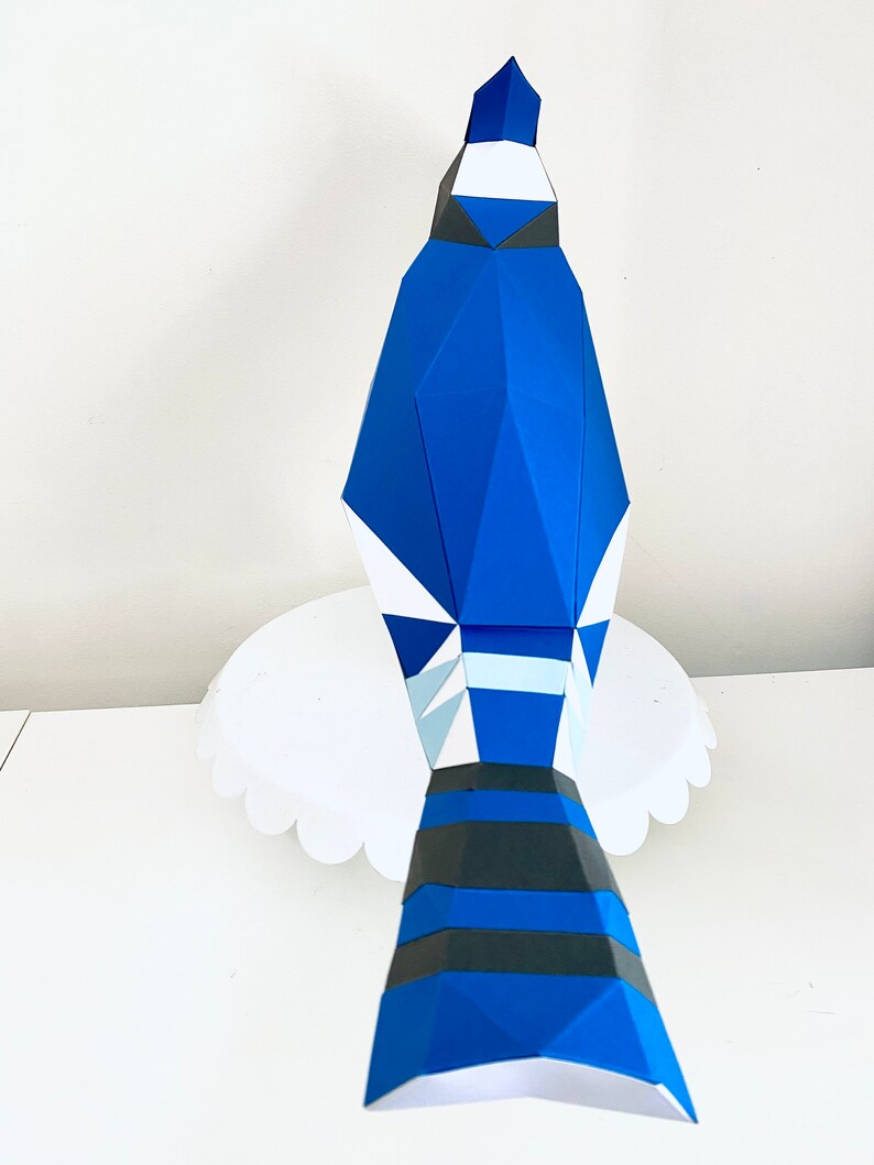 Blue Jay Bird 3D Papercraft. You Get SVG and PDF Digital File - Etsy