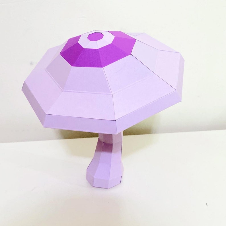 Mushroom Long 3d Papercraft. You Get SVG and PDF Digital File Templates ...