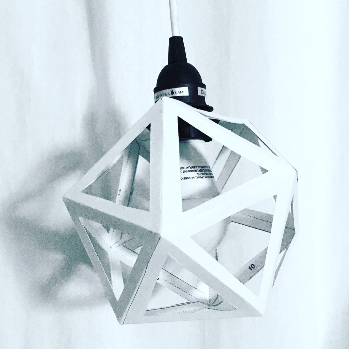 Geometric Light Fixture 3d Papercraft. You Get a PDF Digital File With ...