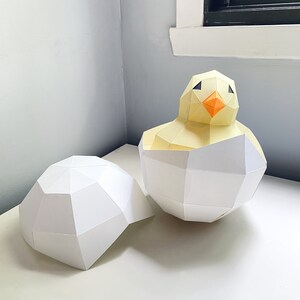 Chick 3d Papercraft. You Get a PDF Digital File Templates and ...