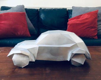 Papercraft VW beetle car 3d papercraft modern paper sculpture. You get ...