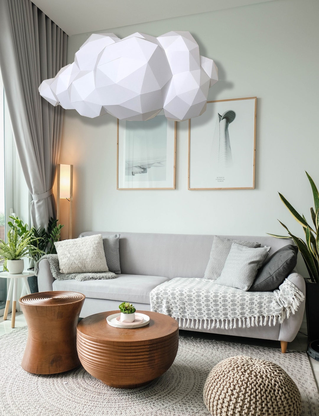 Cloud Full 3D Papercraft. Big - Option to Print on A3 Size Cardstock ...