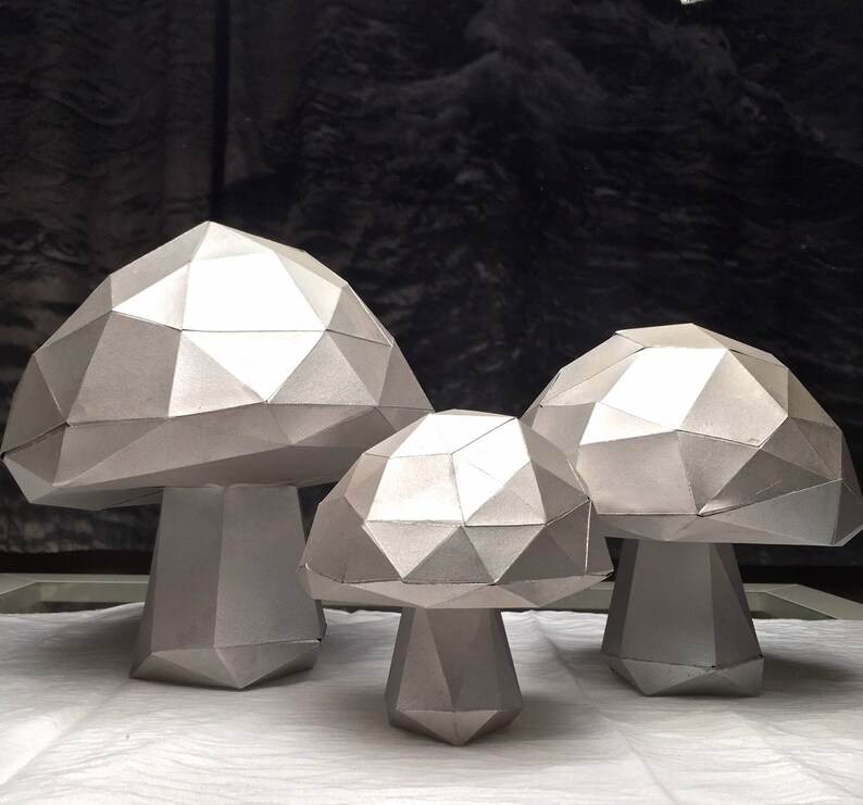 Giant Mushrooms 3d Papercraft. You Get SVG and PDF Digital - Etsy New ...