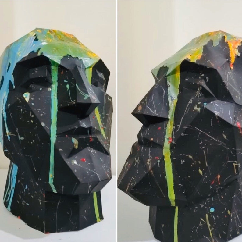 Geometric Papercraft Head Template, DIY Sculpture (PDF Pattern) - Etsy