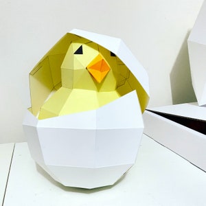 Chick 3d Papercraft. You Get a PDF Digital File Templates and ...