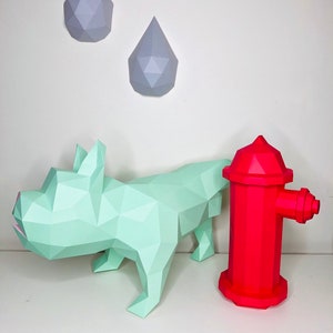 Bulldog Bonus Fire Hydrant 3d Papercraft Model. You Get PDF Digital ...