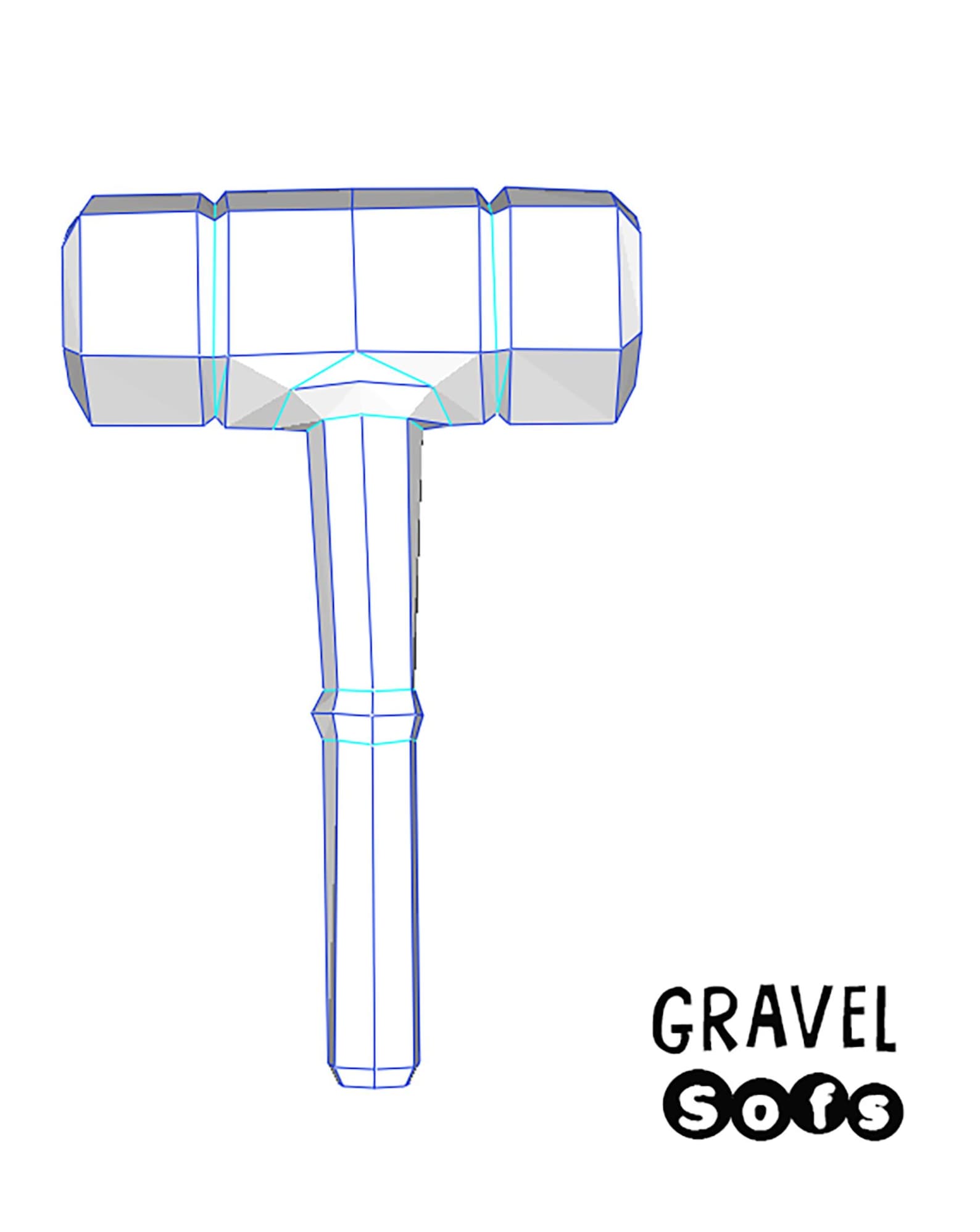 Gavel 3D Papercraft. You Get SVG and PDF Digital Template and ...
