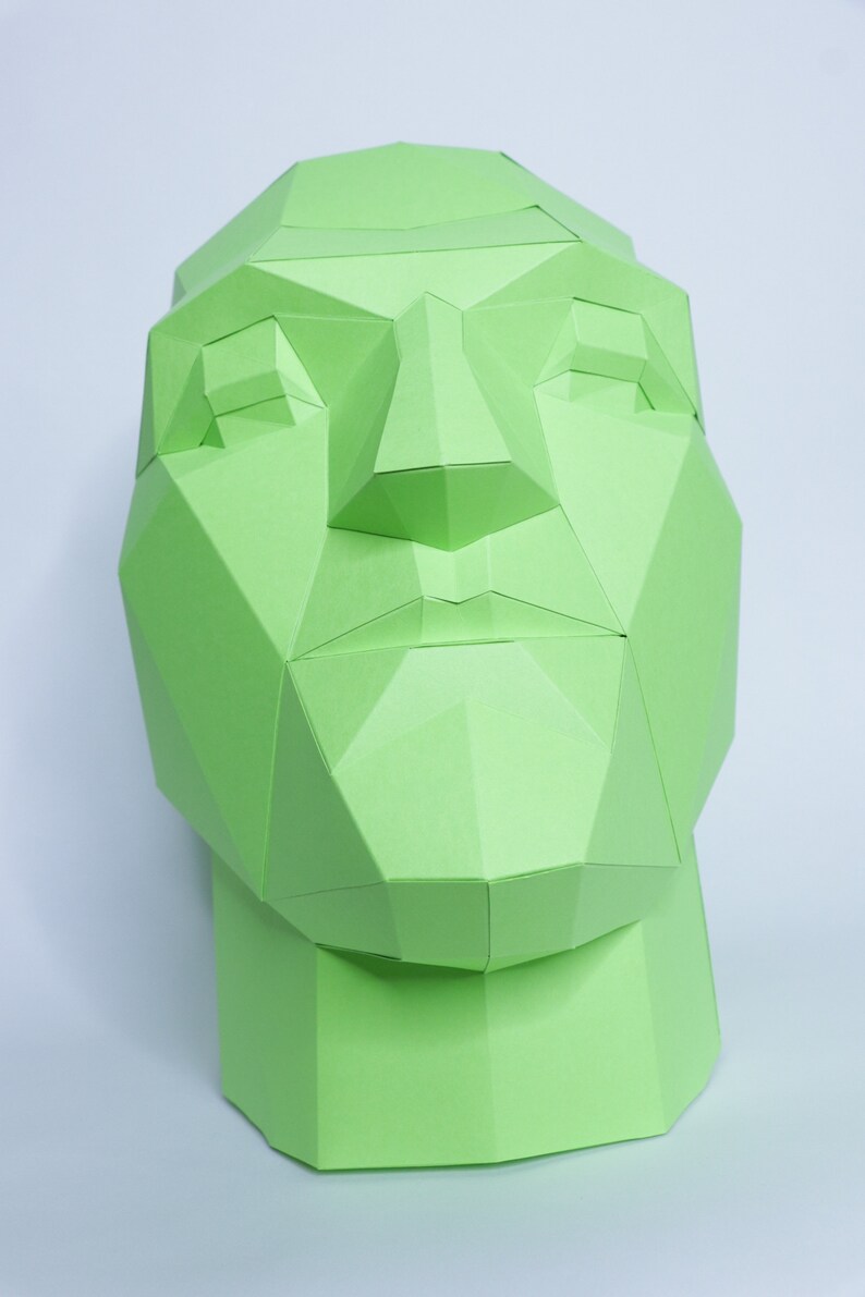 Geometric Papercraft Head Template, DIY Sculpture (PDF Pattern) - Etsy