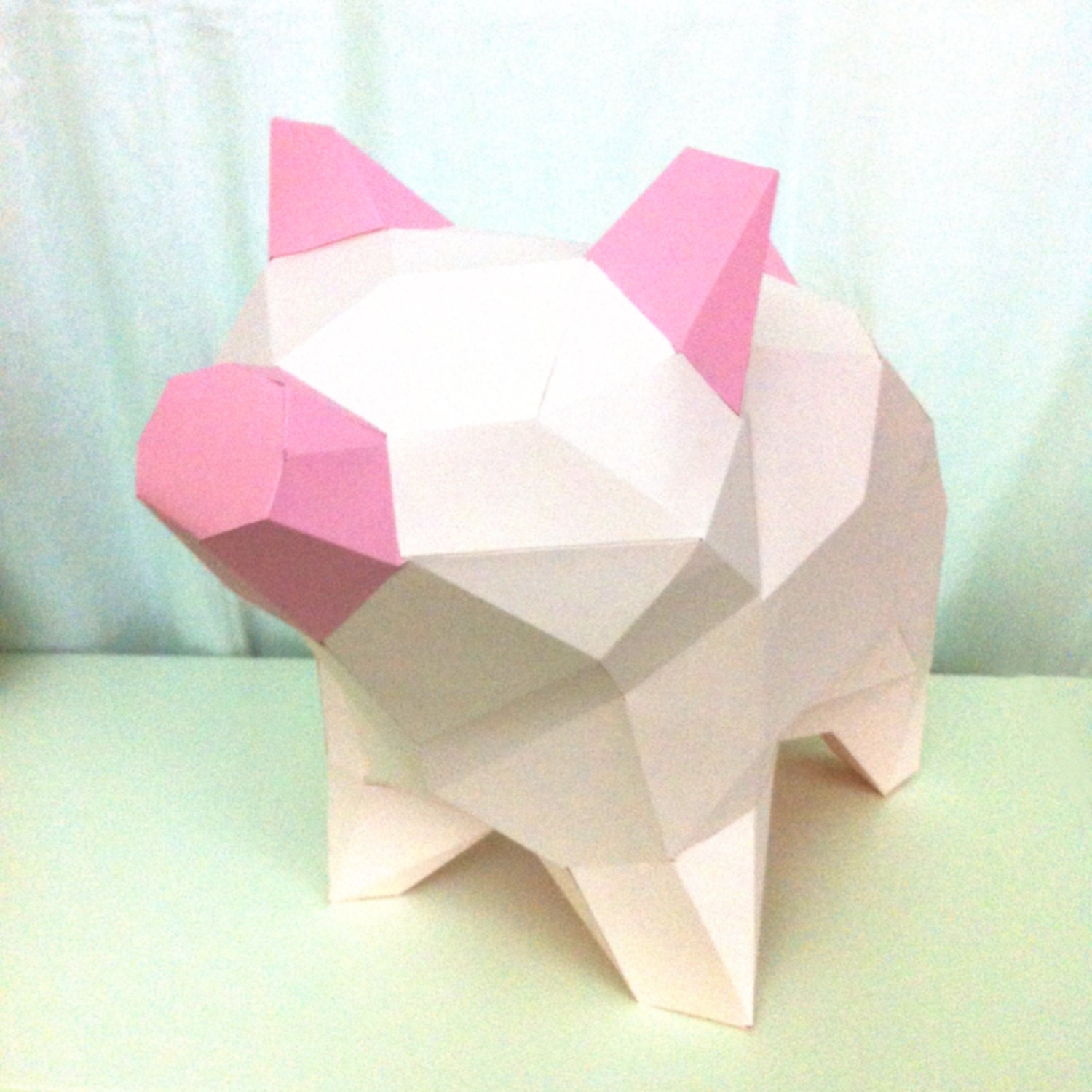 Piggy 3d Papercraft. You Get a PDF Digital File With Templates - Etsy