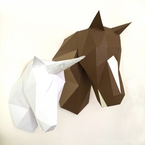 Horse Papercraft. You Get a PDF Digital File With Templates (pattern ...