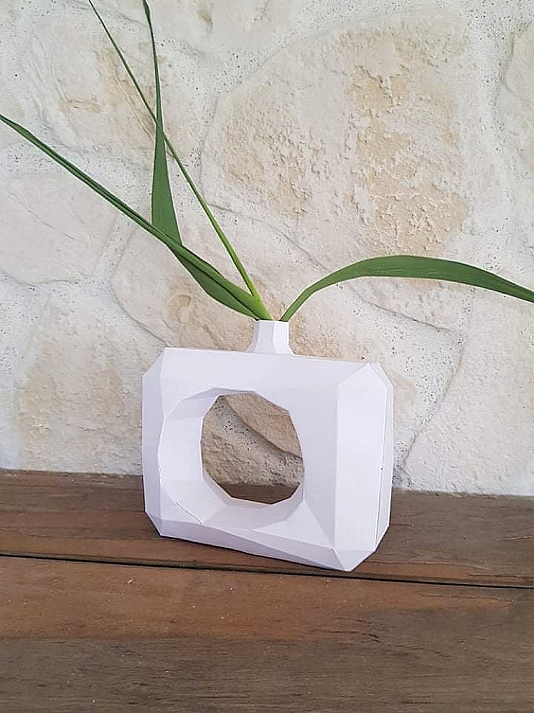 Modern Geometric Vase Papercraft Collection (PDF Template) - Etsy