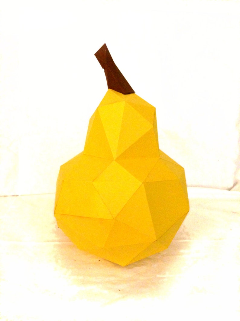 Pear 3d Papercraft. You Get SVG Files and PDF Digital File With ...