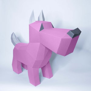 Cartoon Dog Papercraft. You Get a PDF Digital File Template and ...