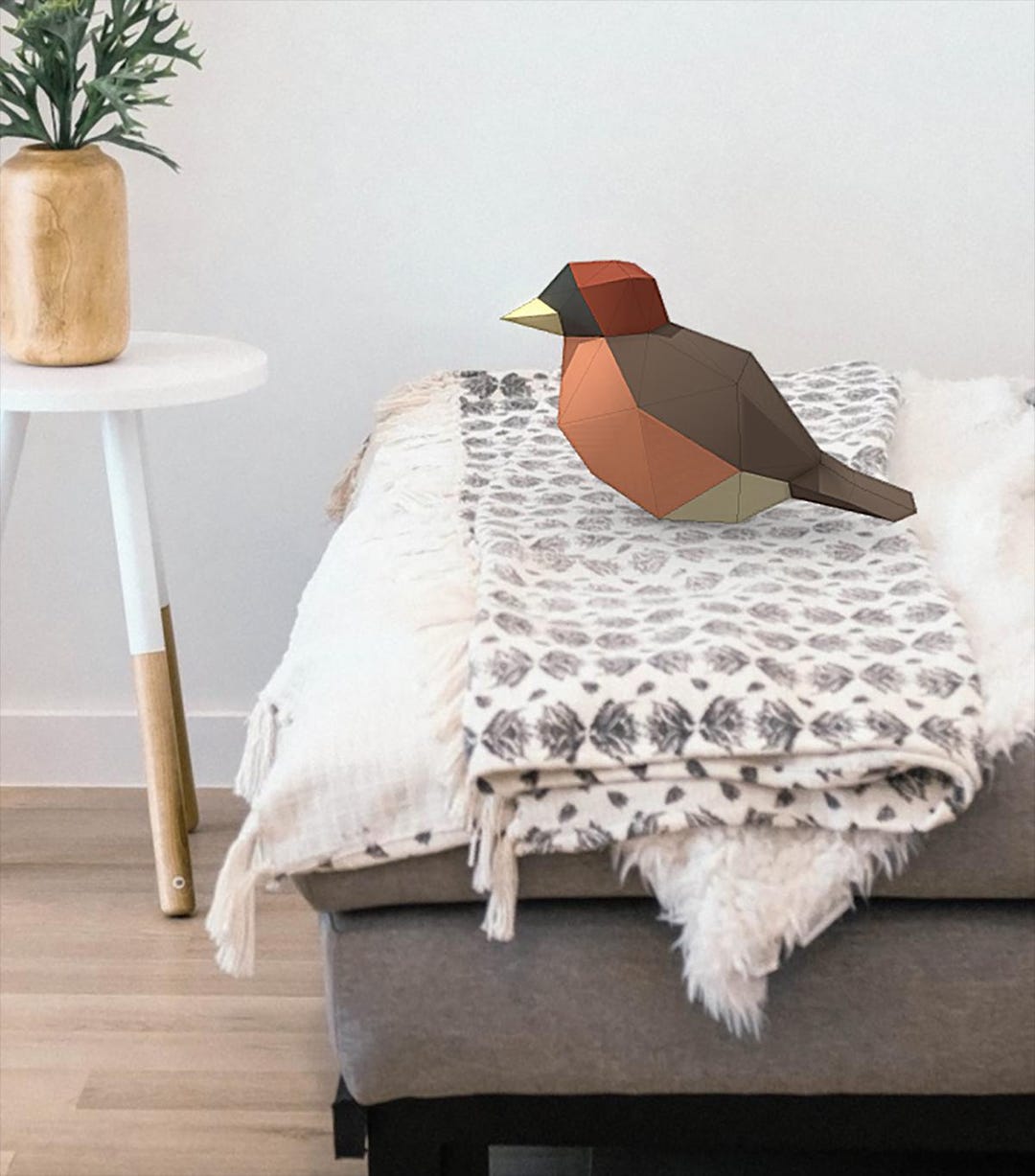 Robin Bird 3D Papercraft. You Get SVG and PDF Digital File Templates ...