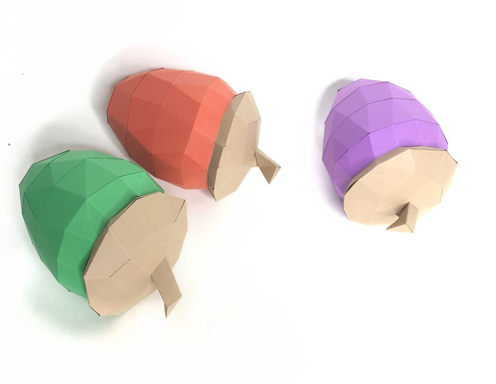 Acorn Papercraft. You Get a PDF Digital File With 2 Size Template ...