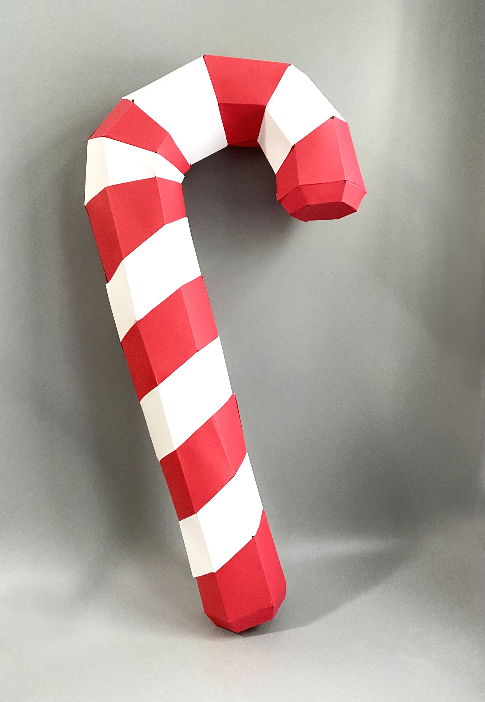 Candy Cane 3D Papercraft. Large Candy Cane, Printable Activity, You Get ...