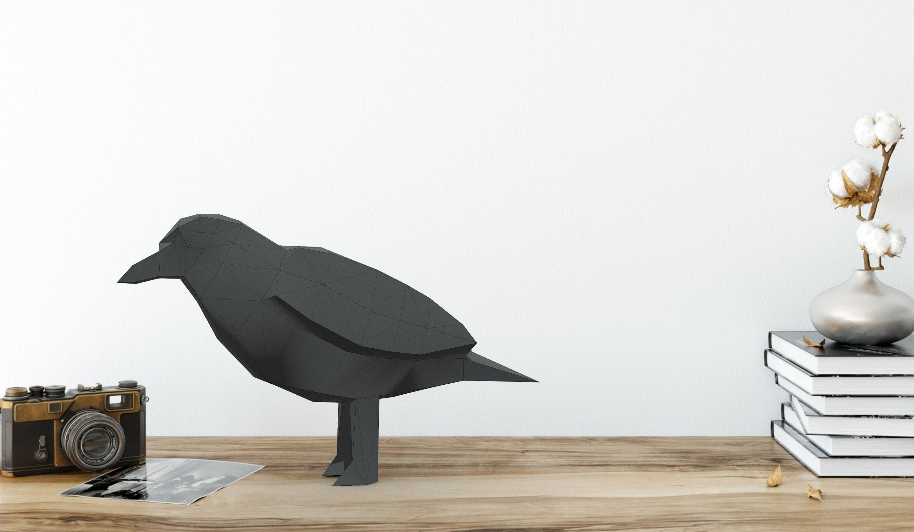 Crow 3d Papercraft. You Get SVG and PDF Digital File Templates and ...