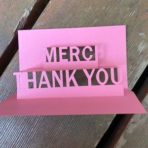 Thank You Merci Pop-up Cards. You Get Pdf, Dxf, Svg, Eps Digital ...