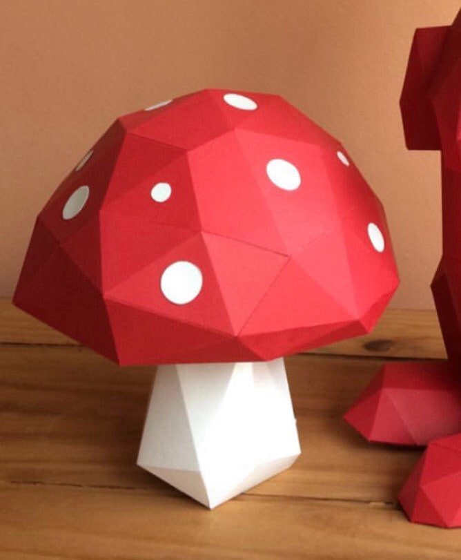 Giant Mushrooms 3d papercraft. You get PDF digital file | Etsy
