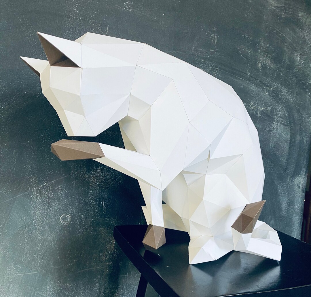 Licky Kitty Papercraft. You Get SVG, PDF Digital File Templates and ...