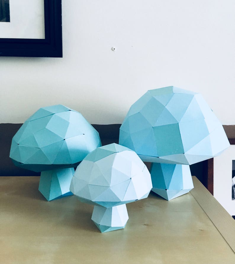 Giant Mushrooms 3D Papercraft. You Get New Improved SVG and PDF Digital ...