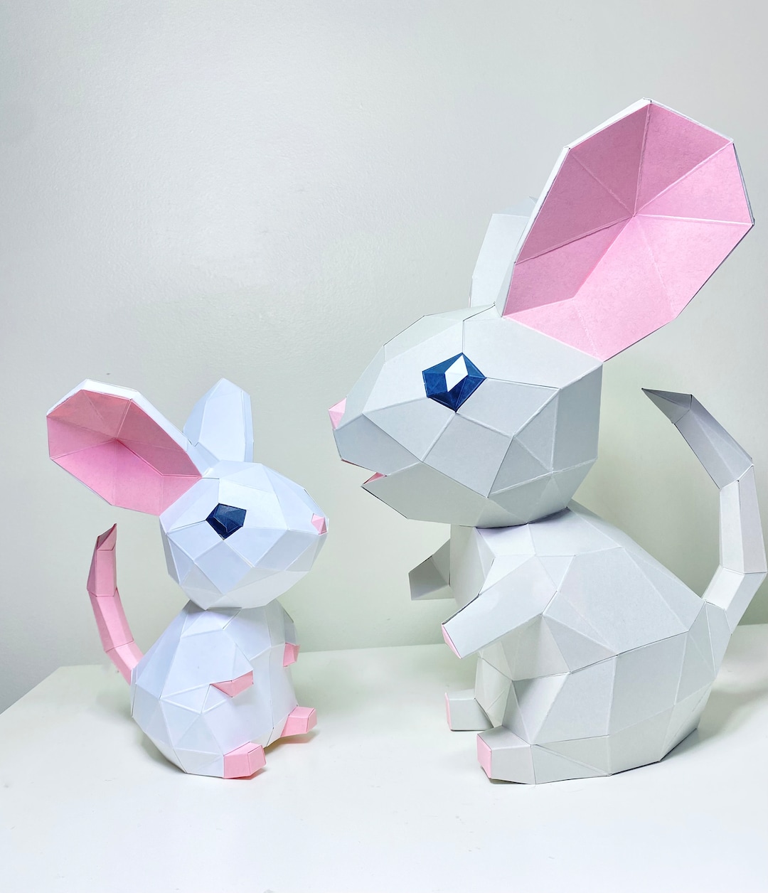 Mice 3D Papercraft, Baby Mouse & Mama Mouse. Get 3D SVG and PDF Digital ...