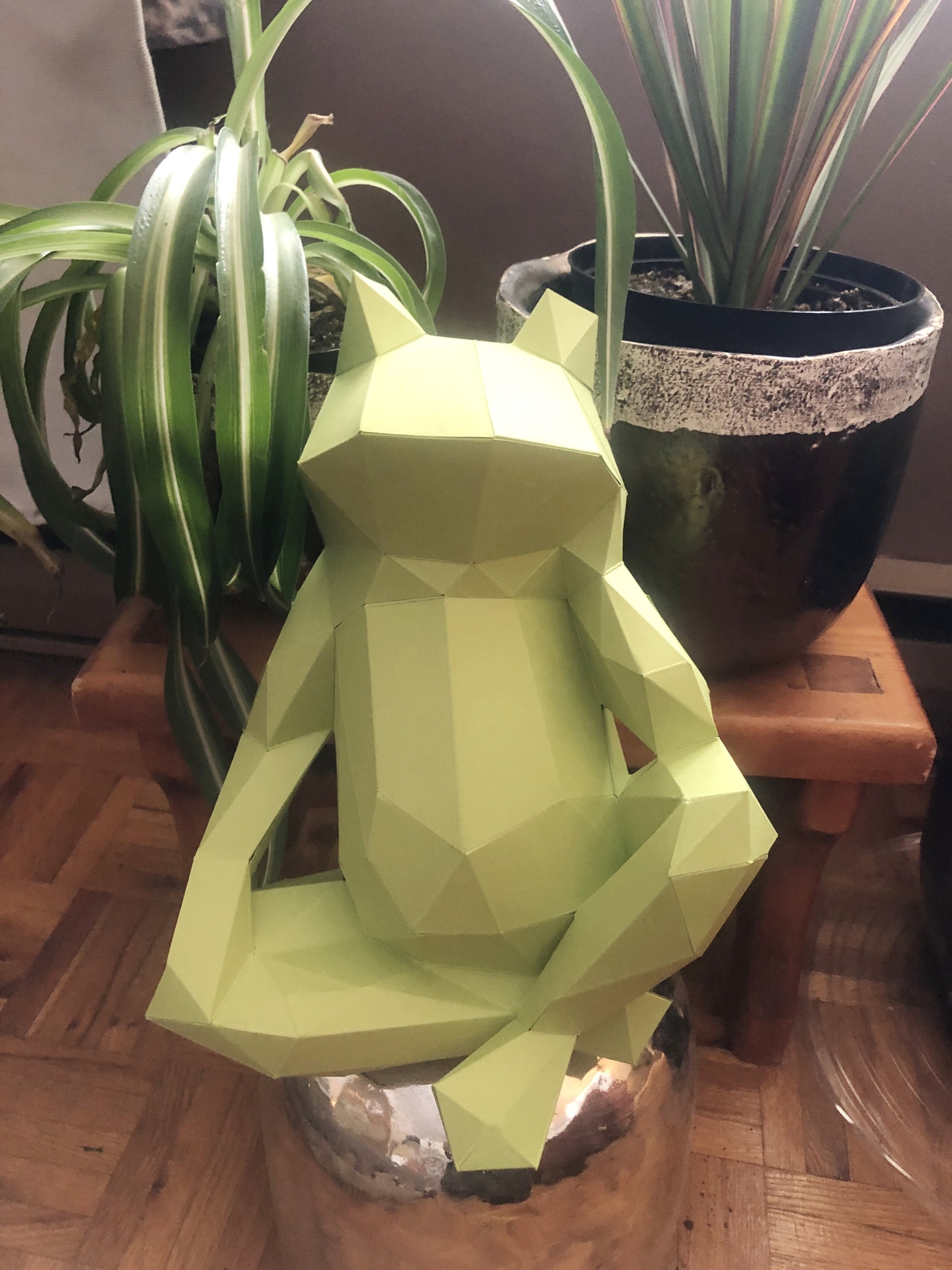 Frog Bored Pensive 3D Papercraft. You Get a SVG and PDF - Etsy