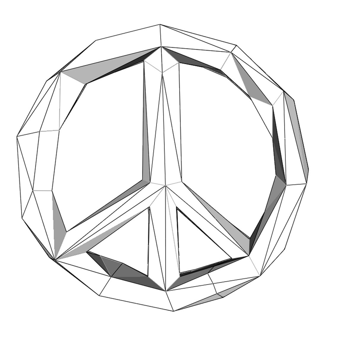 Peace on Wall 3d Papercraft. You Get a PDF Digital File - Etsy