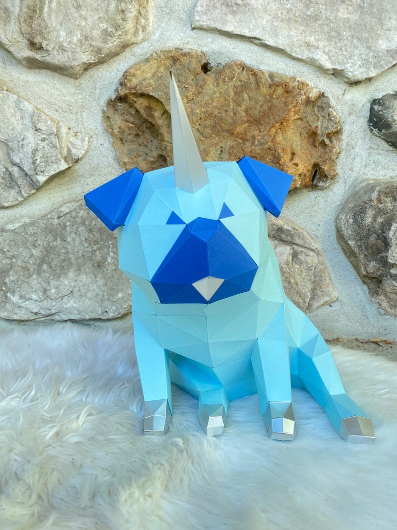 PUGICORN Papercraft. You Get a PDF Digital File Template and - Etsy