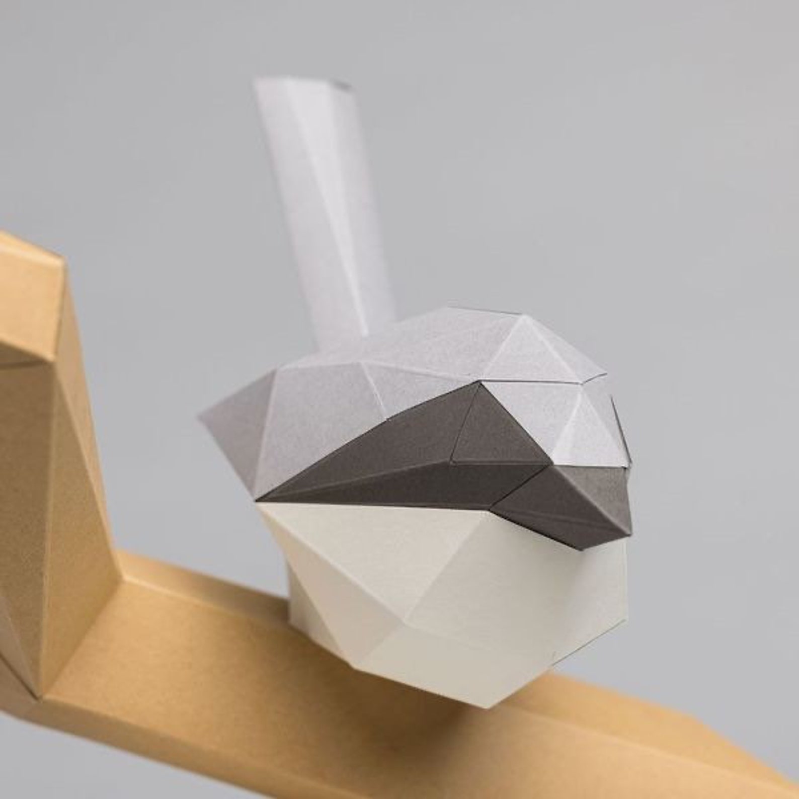 Chickadee on Branch 3d Papercraft. You Get SVG and PDF Digital File ...