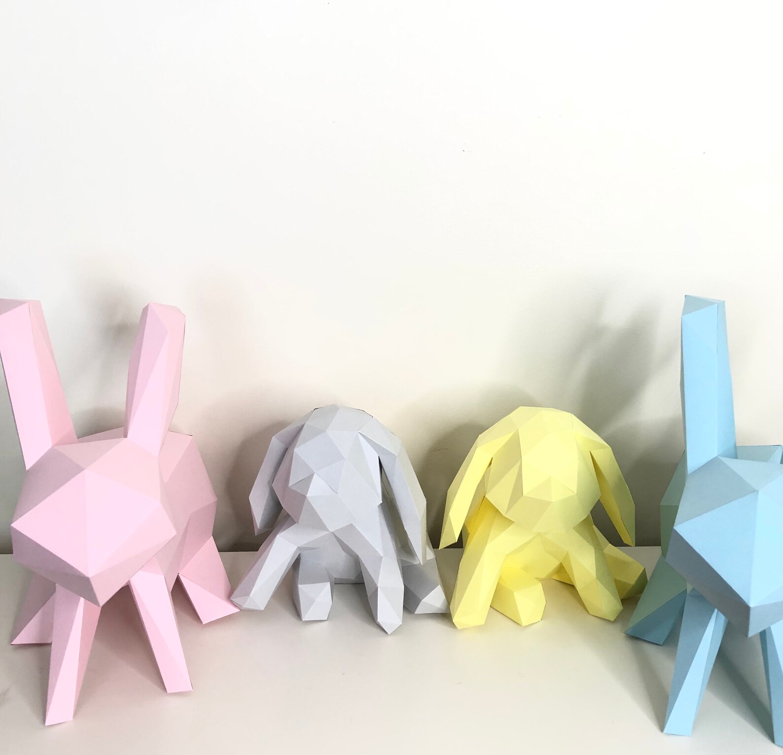 Bunny Together Family 3d Papercraft Parent Baby. You Get a - Etsy